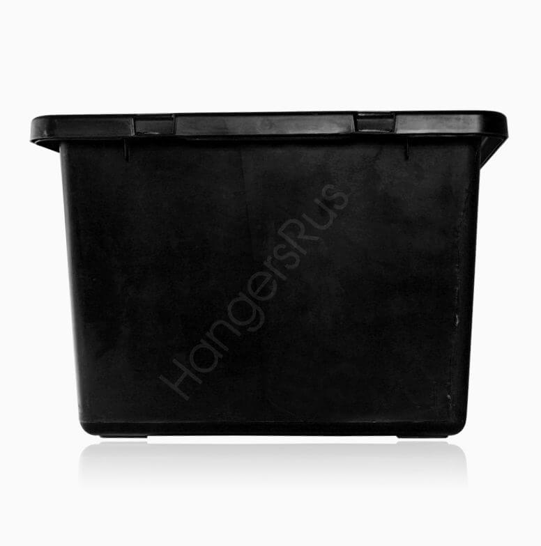 BLACK 14 LITRE PLASTIC STORAGE BOX CONTAINER WITH LID – 0.90P | Hangersrus